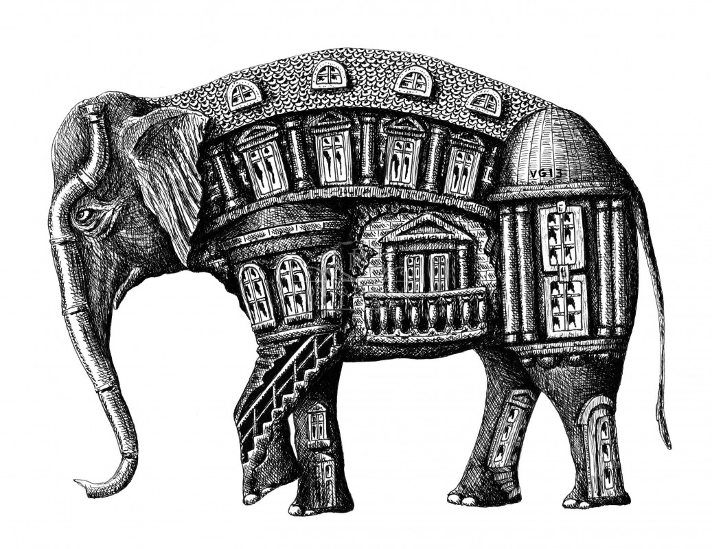 Elephant Building | People And Paintings