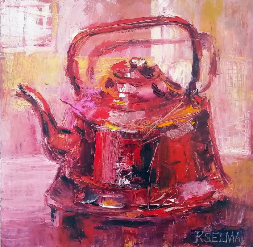 Red kettle | People And Paintings