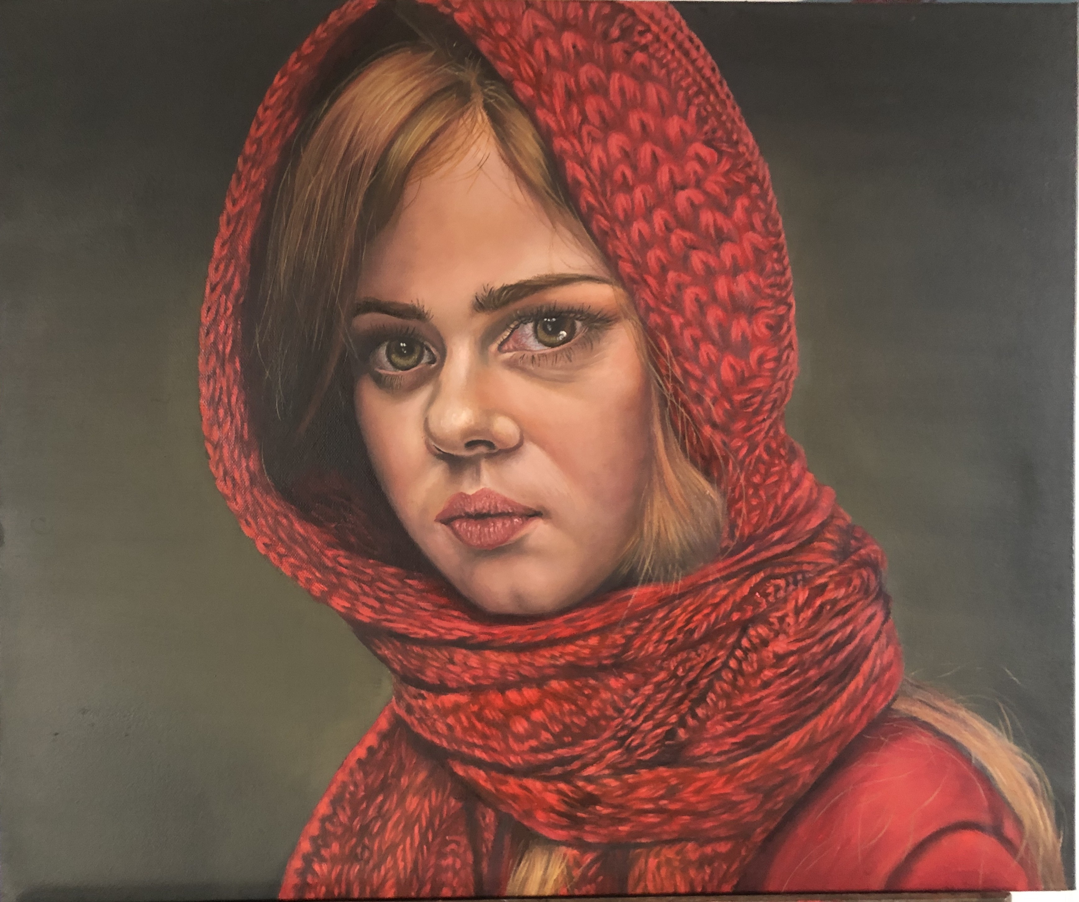 Red Scarf Girl | People And Paintings